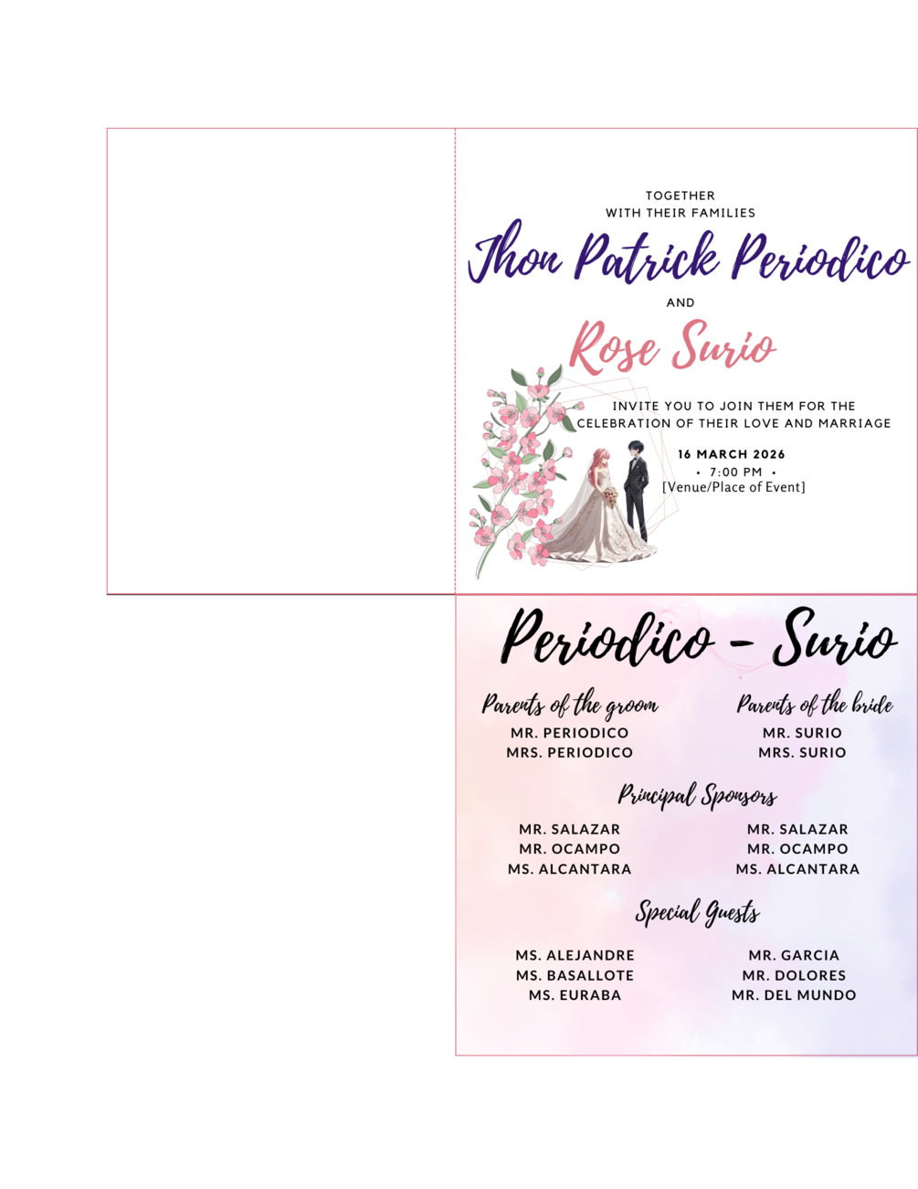 Single Slider Wedding Invitation – A Modern Twist on Tradition! 💍