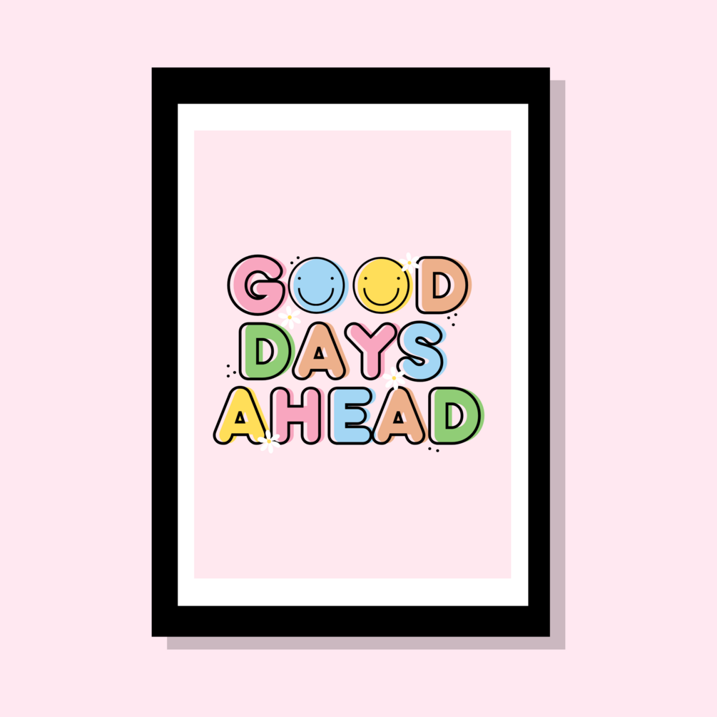 Good Days Ahead Groovy Print - PrintsbyRuthie