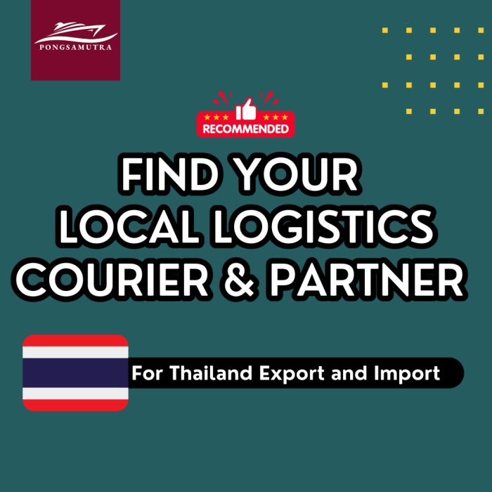 Find your local logistics courier & partner (Thailand Import & Export ...