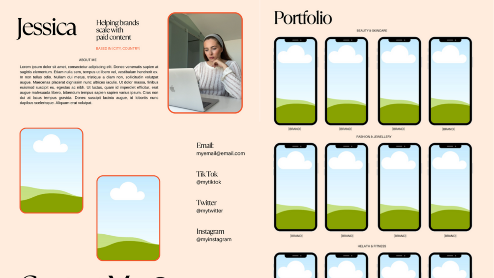 Orange - Simple UGC Portfolio template