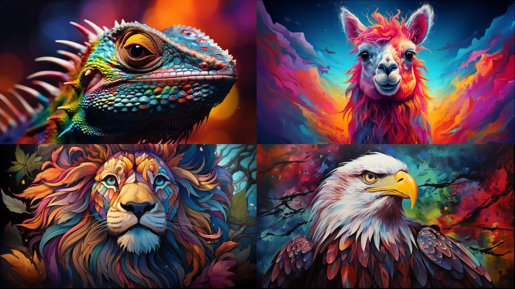 4K Animal Colorful Backgrounds
