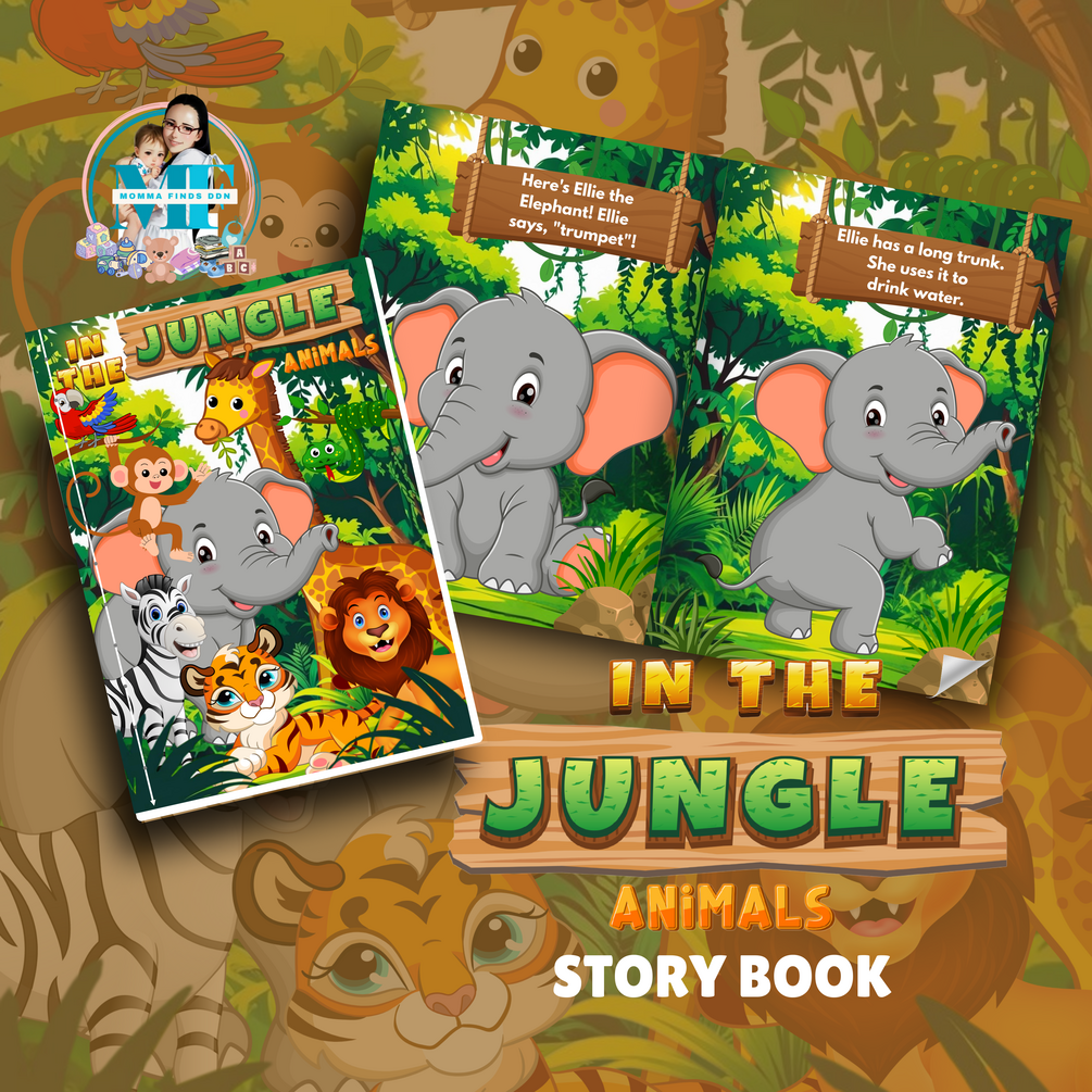 In the Jungle Animals Adventure! Wildlife Storybook + Free Digital Flipbook