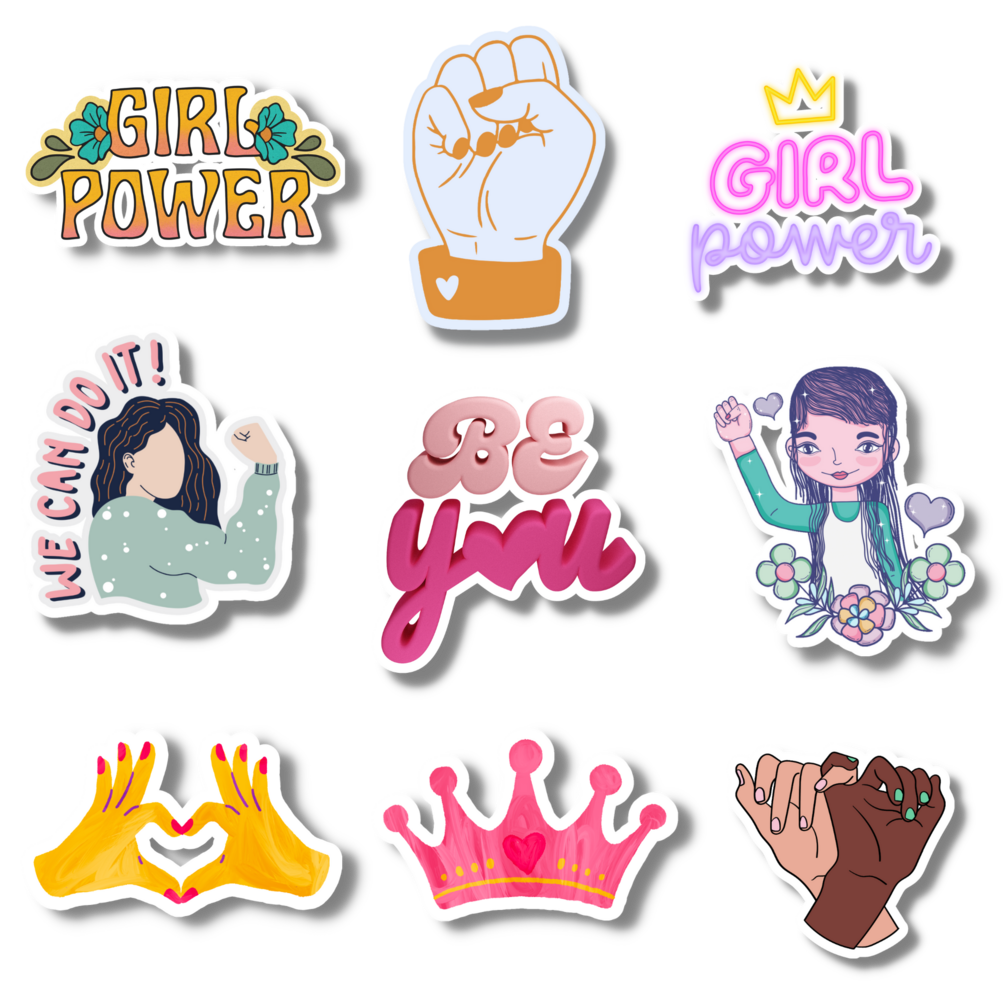 Girl Power Sticker, Women's rights sticker, feminist sticker, Girl ...