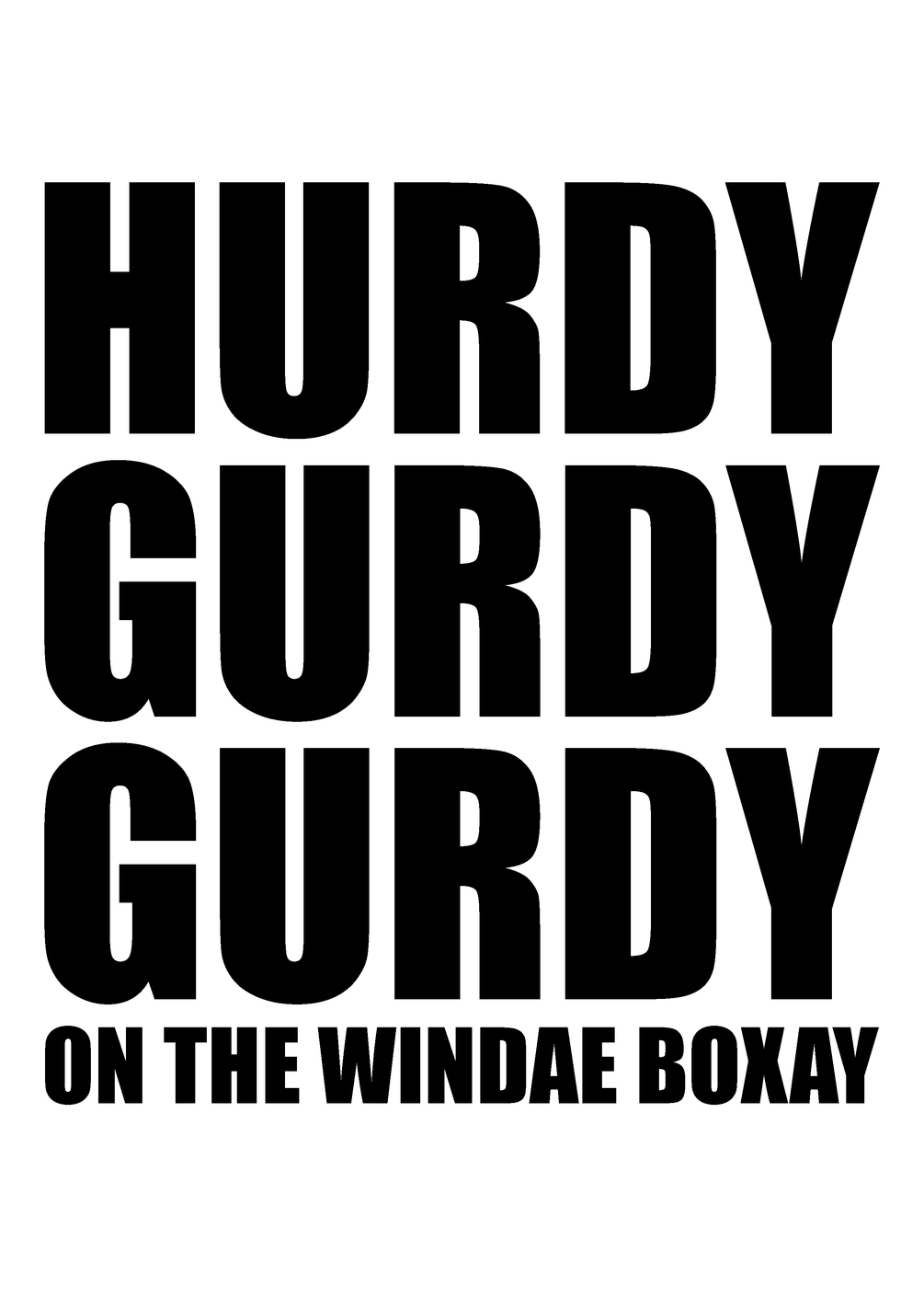 Still Game - Hurdy Gurdy - A4 Digital Print