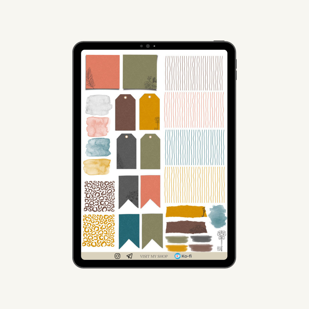 March Freebie stickers, GoodNotes & PNG