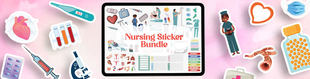 Nursing Digital Sticker Pack - PreCropped - Goodnotes Notability & All ...