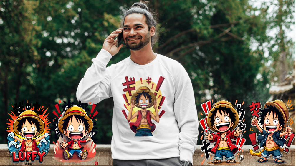 One piece - Luffy High resolution Printable Design for T Shirt, Hoody ...