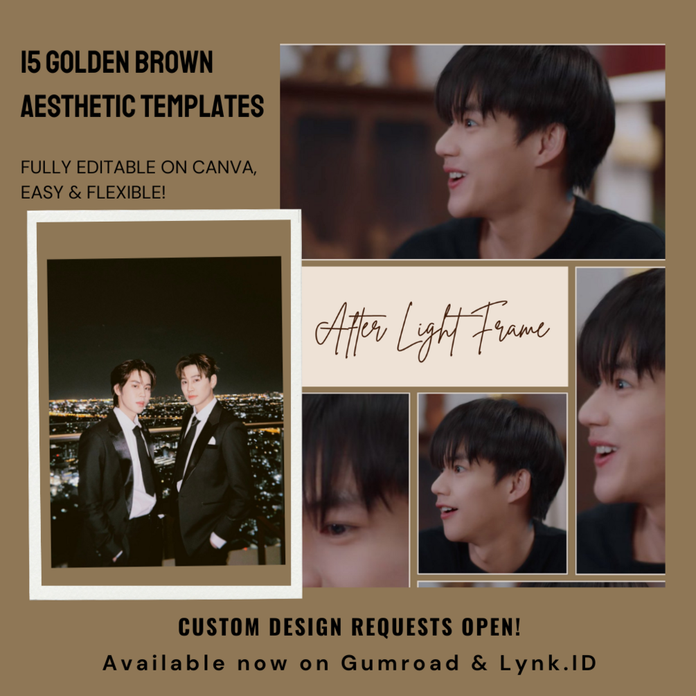Golden Brown Vintage Aesthetic – 15 Ready-to-Use Collage Templates