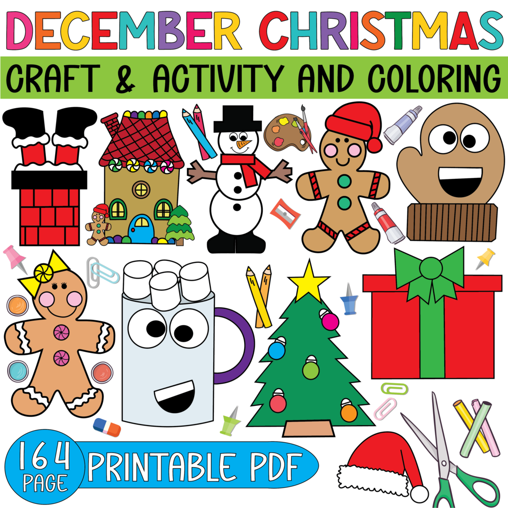 Christmas Craft December | 100th Day of School | Christmas Craft ...