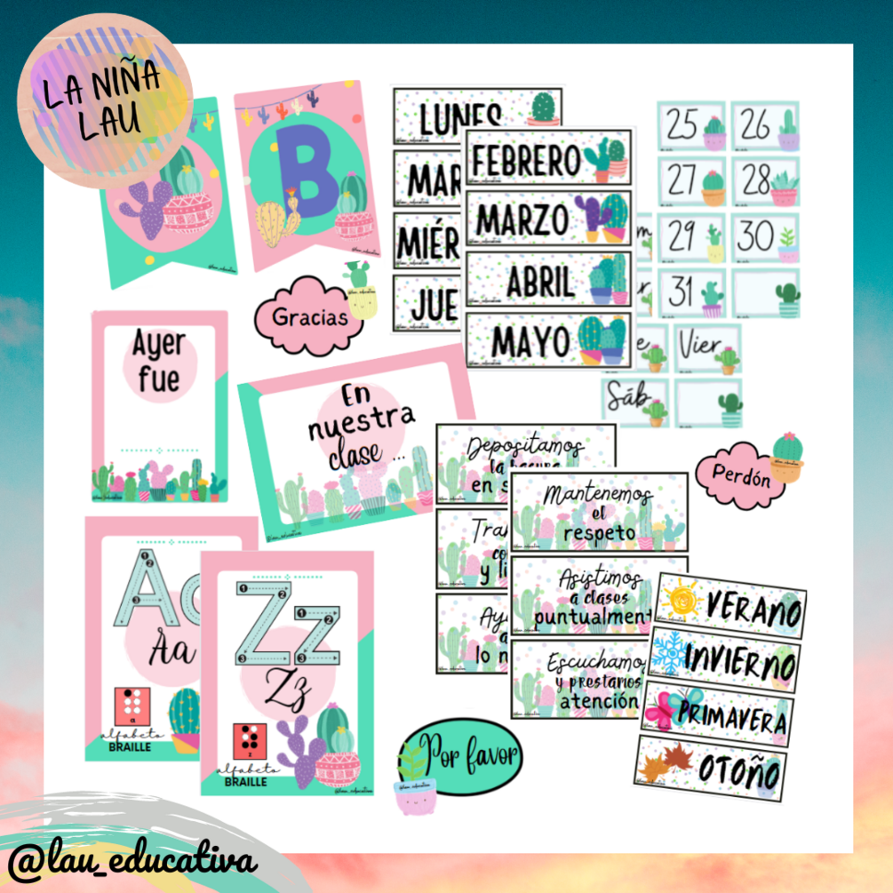 🌵🌺PACK DECORACIÓN CACTUS🌺🌵