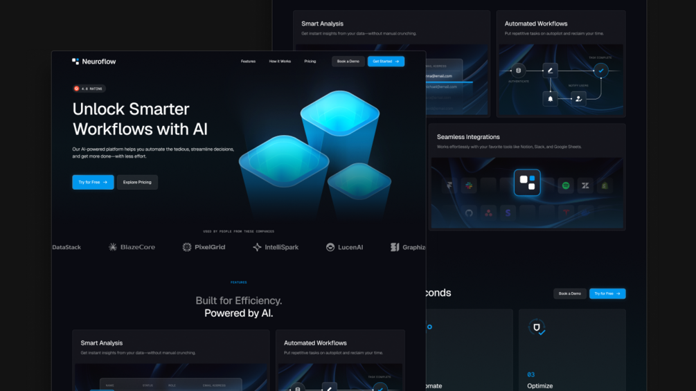 Neuroflow - AI SaaS Landing Page Template