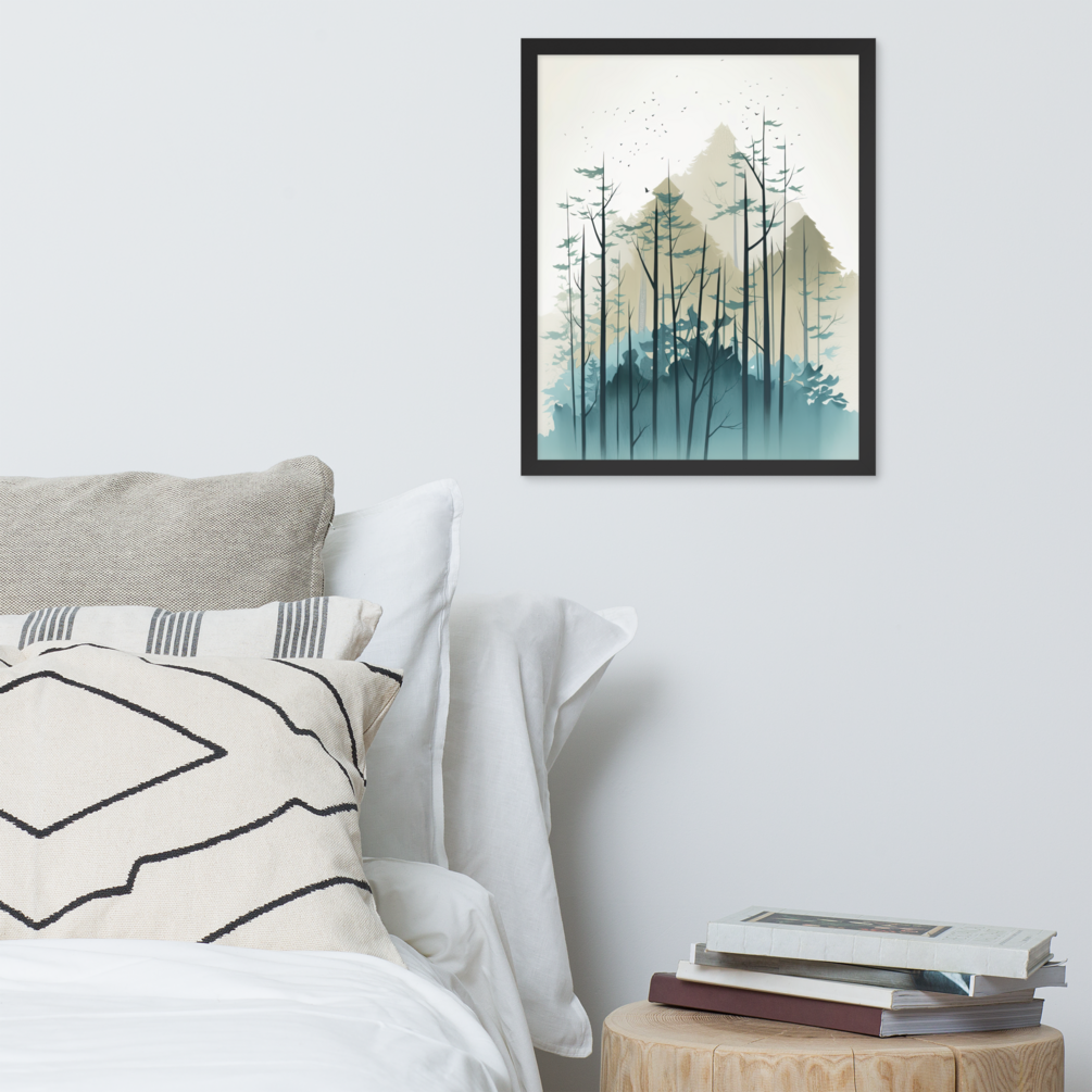 Blue Forest Dreamscape (Matte Paper Poster)