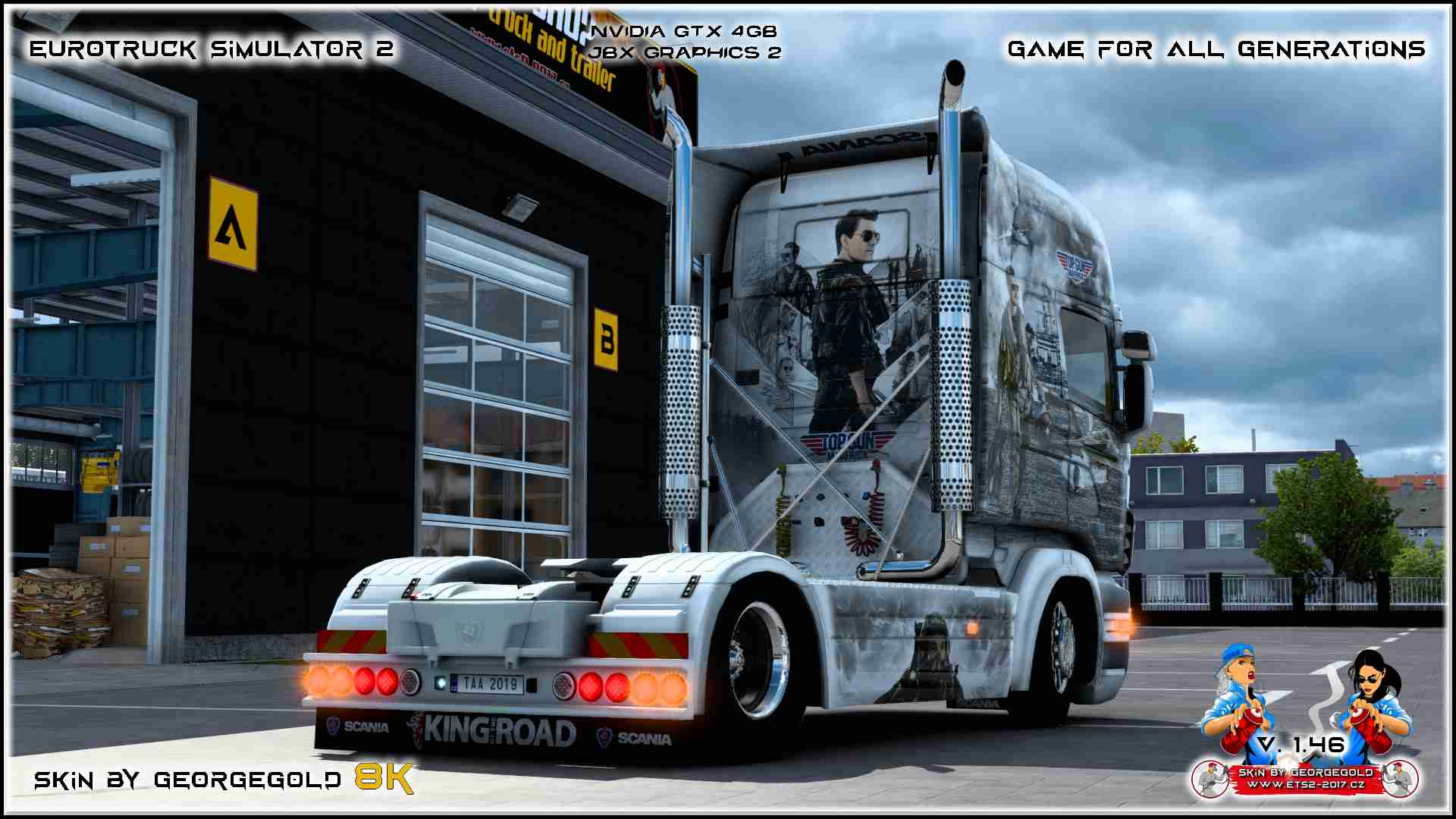 ETS2 Skin Scania RJL Top Gun