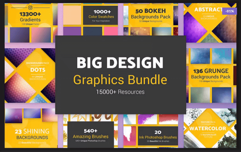 700GB+ Graphics Mega Bundle Packs