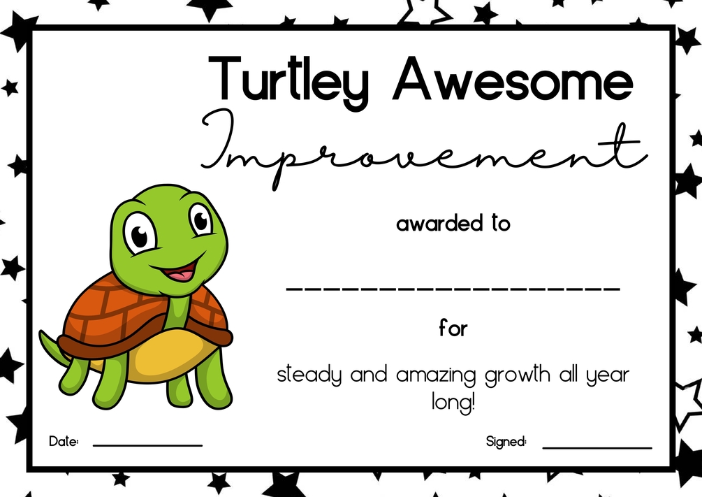 Awards/Certificates: End of the Year