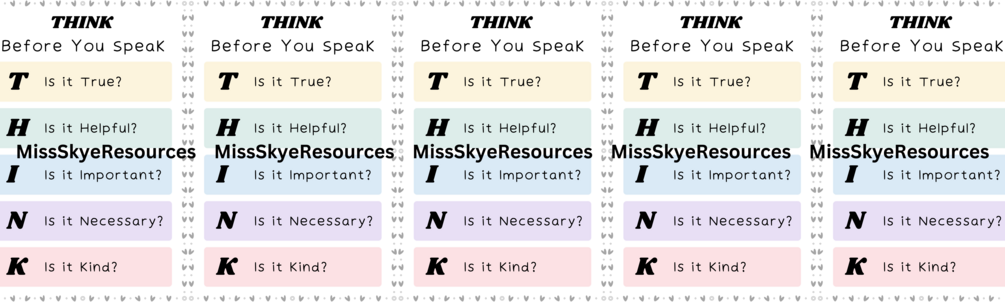 Think Before You Speak Poster (Pastel Rainbow)