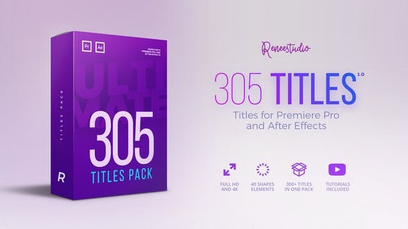 ULTIMATE TITLE PACK FOR PREMIERE PRO AND AFTER EFFECTS