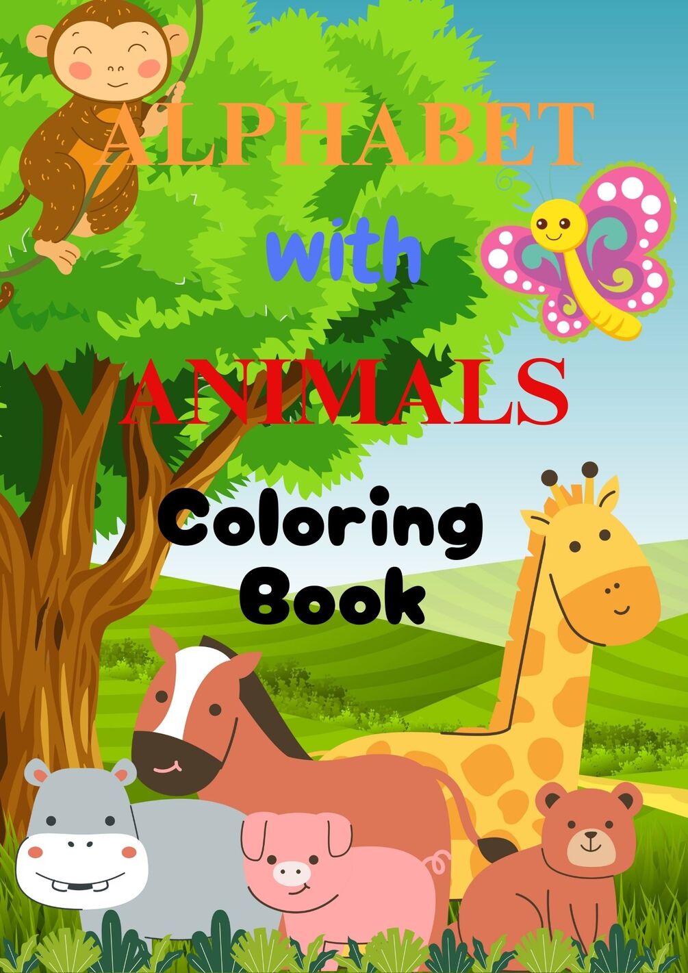 Alphabet with Animals Coloring Book