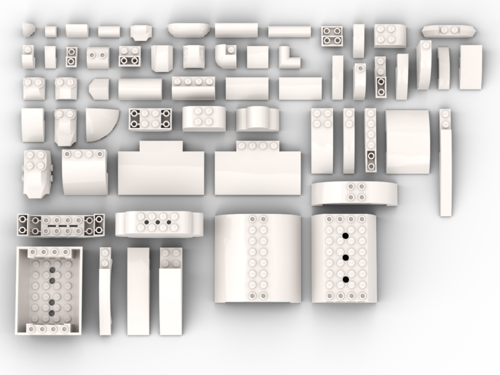 PixelBricks3D - Slope Curved Bricks Pack