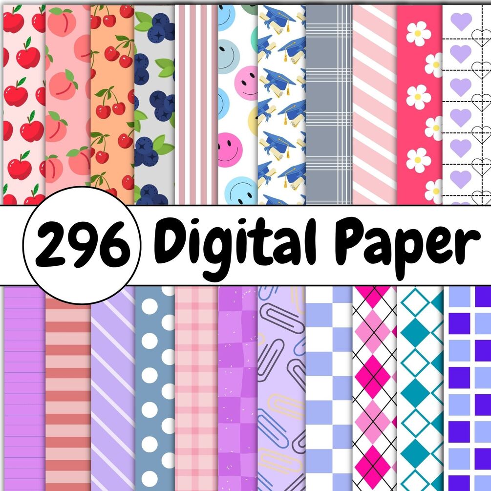 Digital Papers, Bright Watercolor Backgrounds Clip Art, Toolkit Bundle