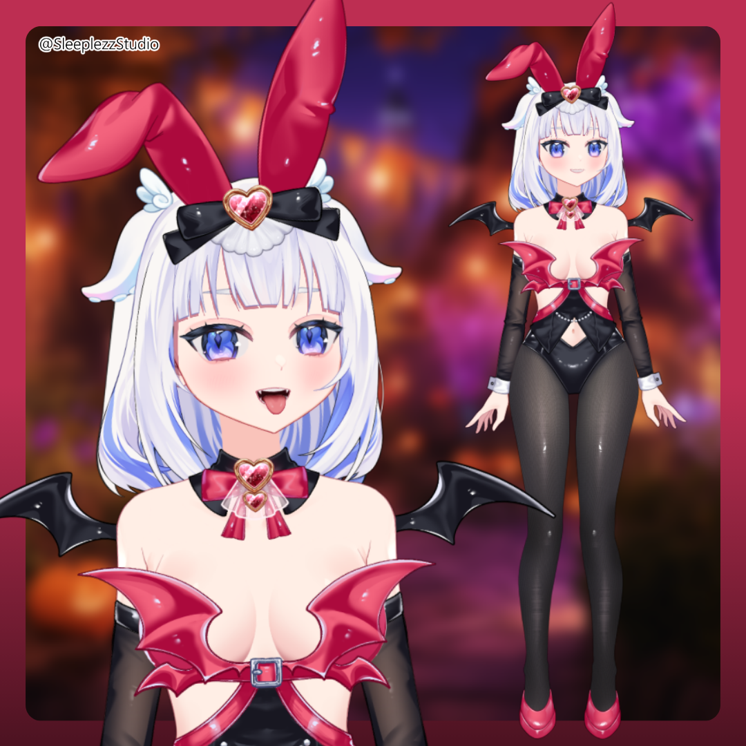 [Live2D Assets for Vtuber] ★ Devil Bunny