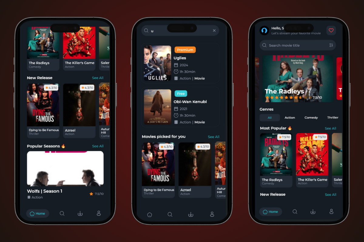 CineStream - Ultimate Modern Movies Streaming App UI Kit (FlutterFlow App)
