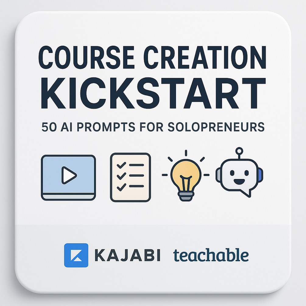 Course Creation Kickstart: 50 AI Prompts for Solopreneurs