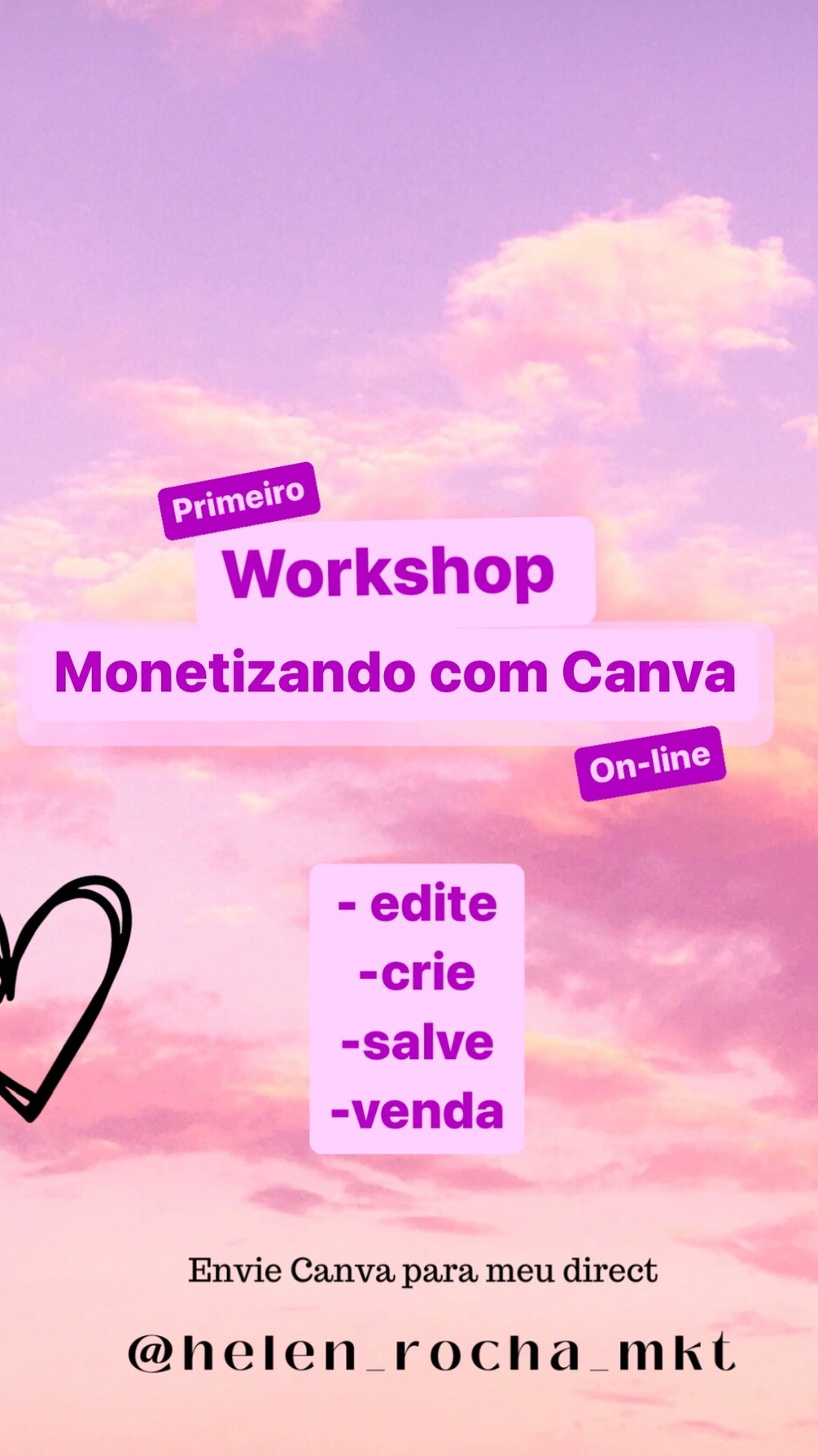 Workshop Um produto com Canva [1 Lote]