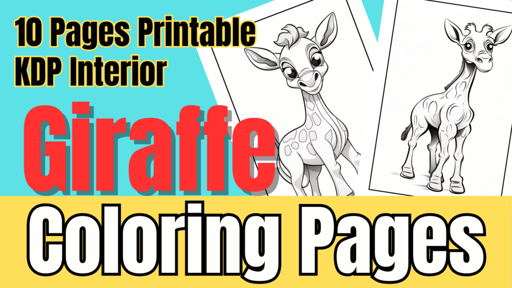 10 Pages Of Giraffe Preschool Coloring Pages Printable Or Kdp Interior