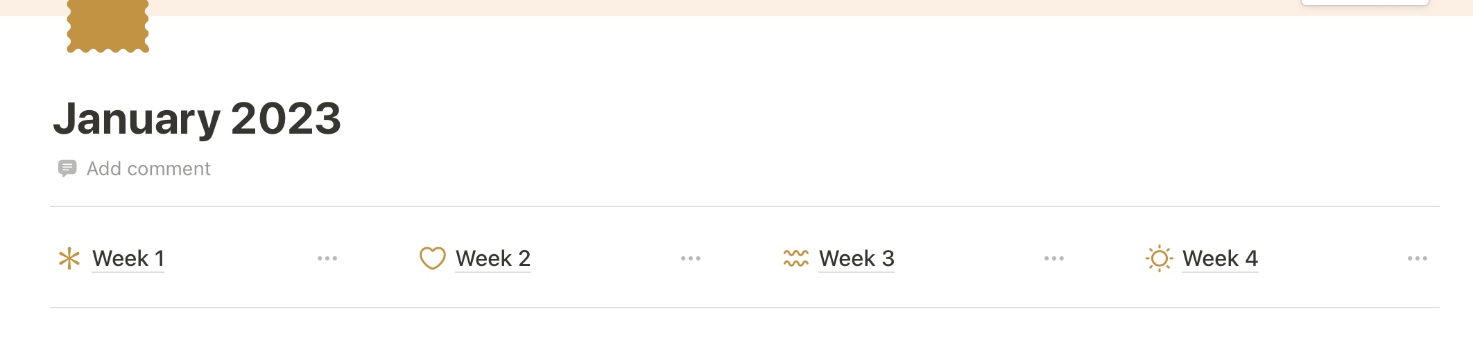 Notion template -January planner