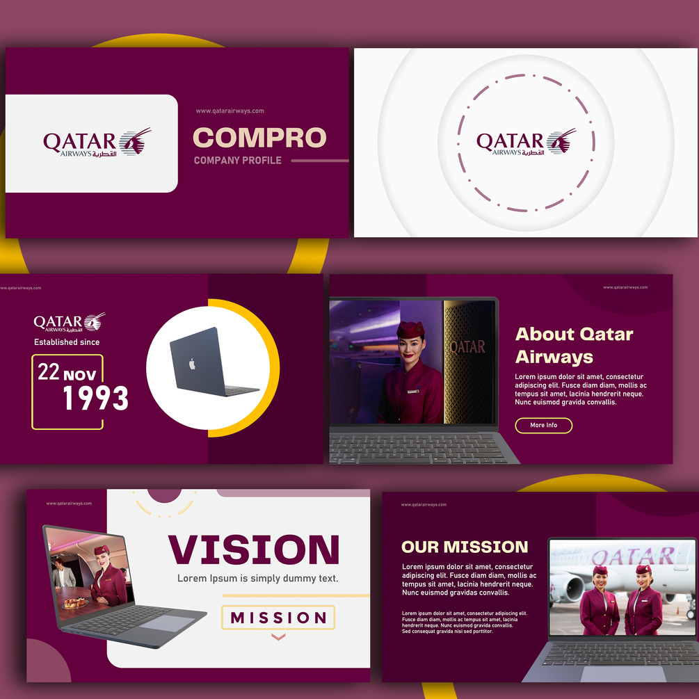 Qatar Airways PPT TEMPLATE