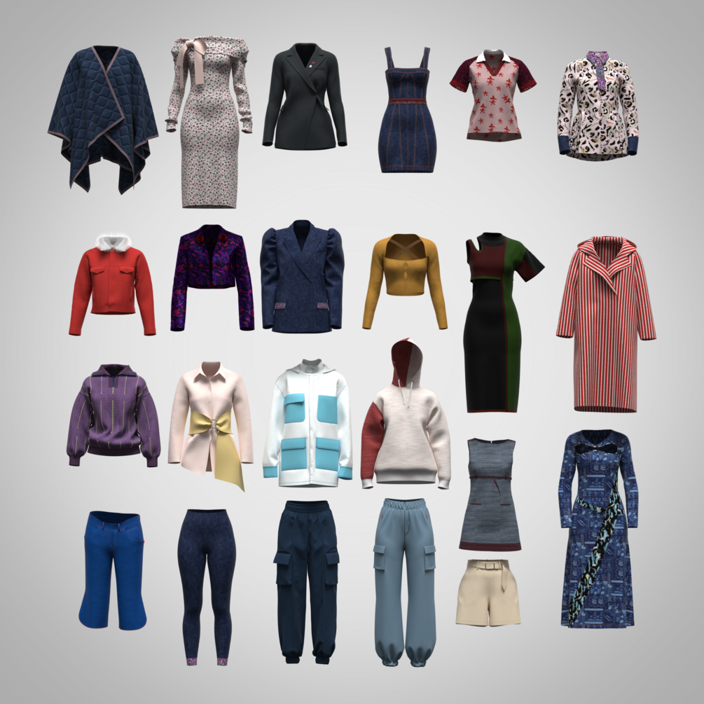 Women’s 3D Fashion Mega Pack (V.01) | 23-Piece Digital Clothing ...