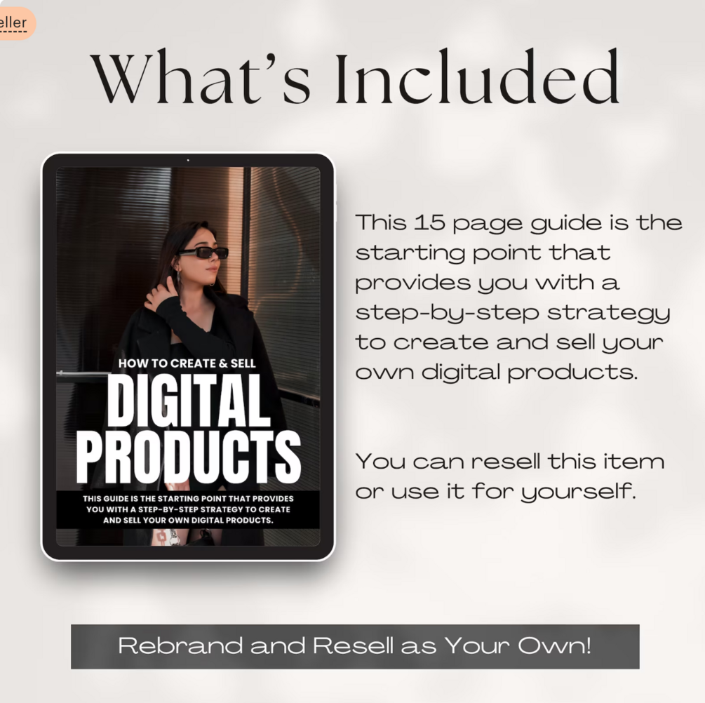 How To Create and Sell Digital Products Ebook, Done For You Ebook To Resell