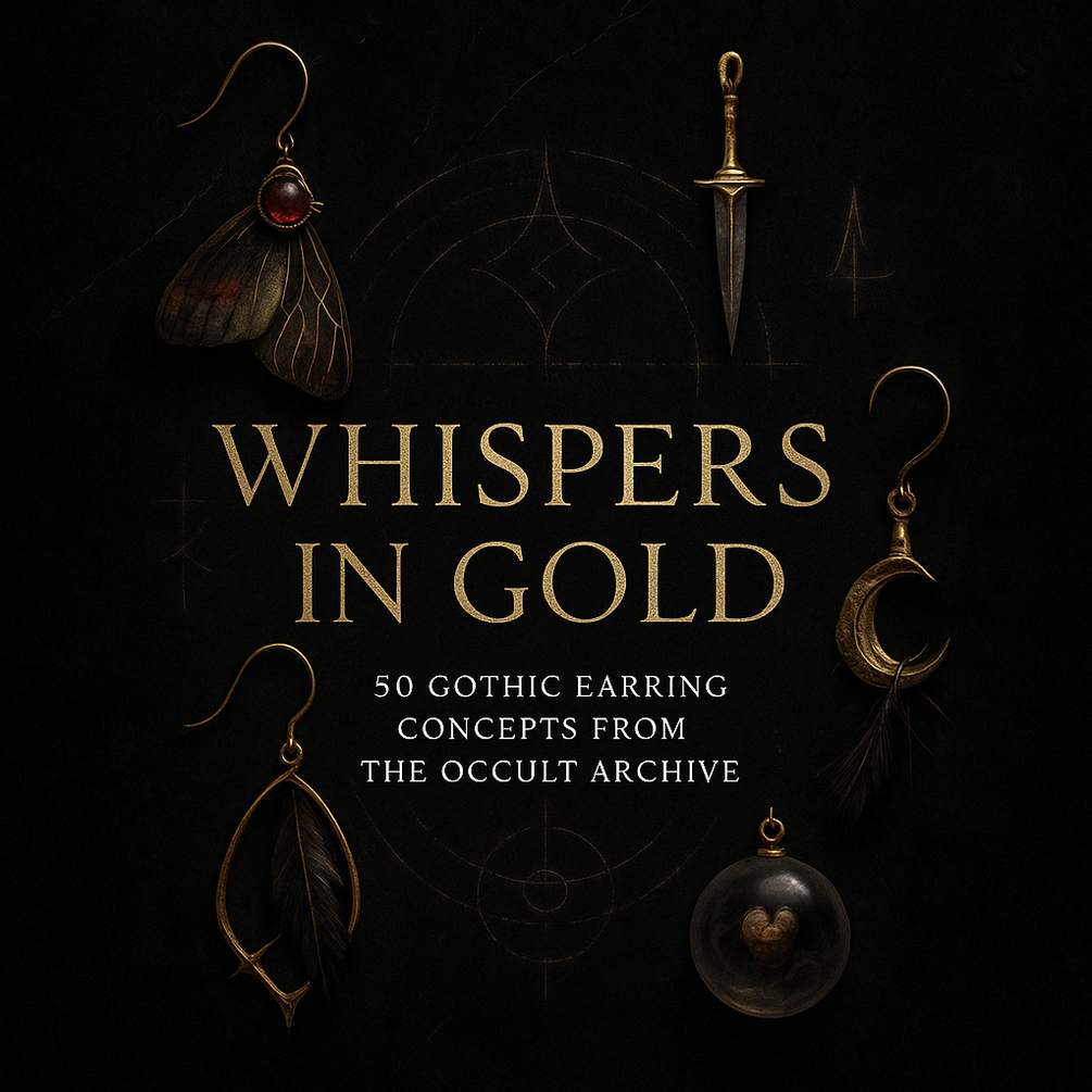 Whispers in Gold: 50 Gothic Earring Design Concepts from the Occult Archive
