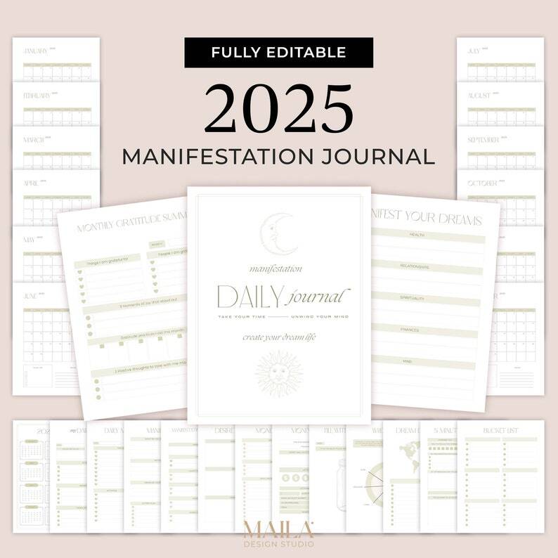 2025 Manifestation Journal: Turn Your Dreams into Reality