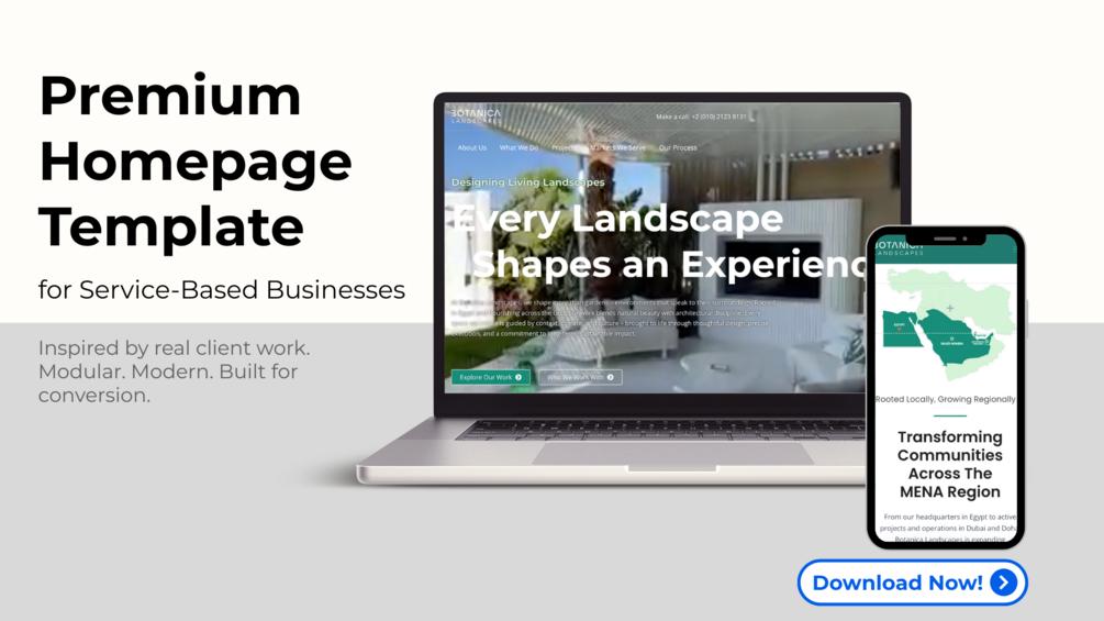 Premium Homepage Template Kit (Service-Based Business)