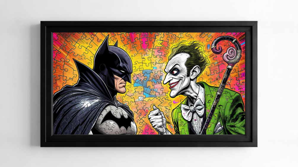 Batman v Joker & Riddler Mix Style Poster (Digital)