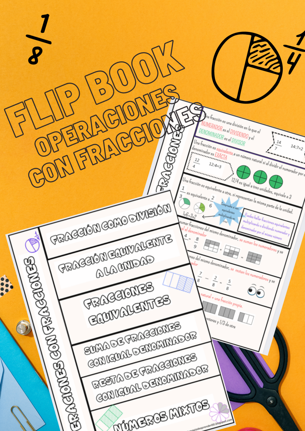 FLIPBOOK: OPERACIONES CON FRACCIONES