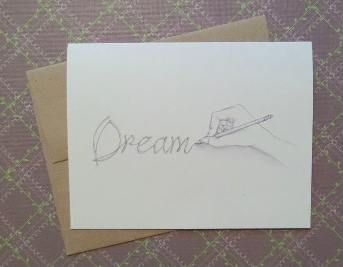 Dream Hand-Lettered Note Cards