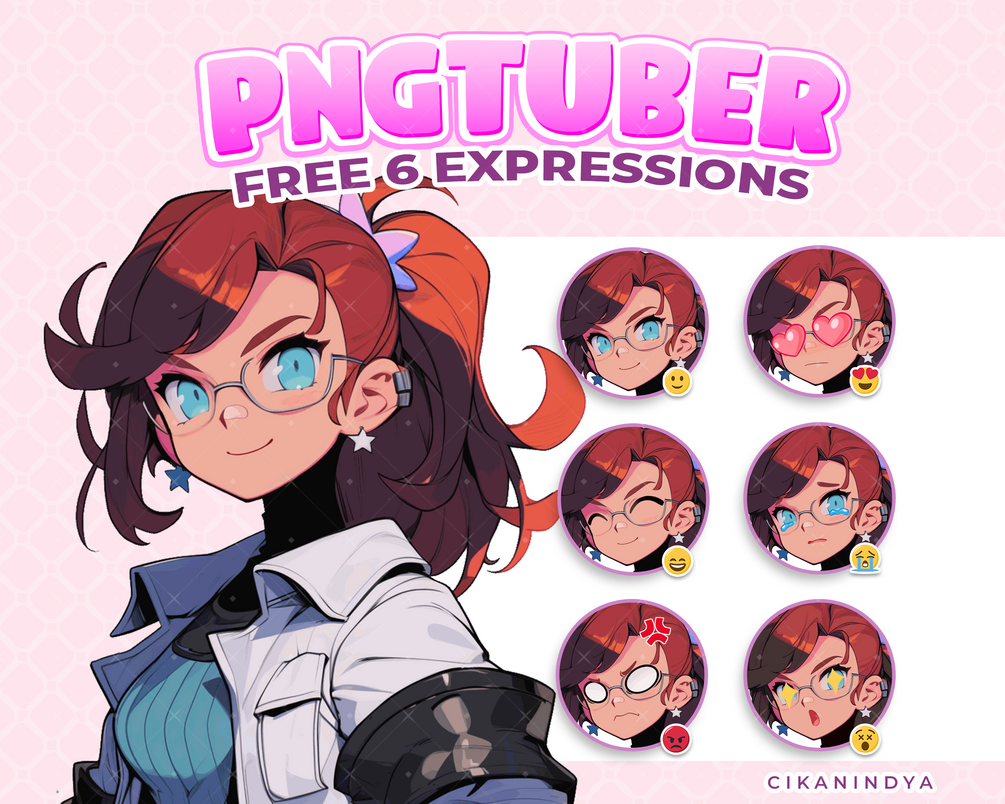 PNG Tuber | Smart Girl Characters PNG Tuber for Streaming Broadcasts ...