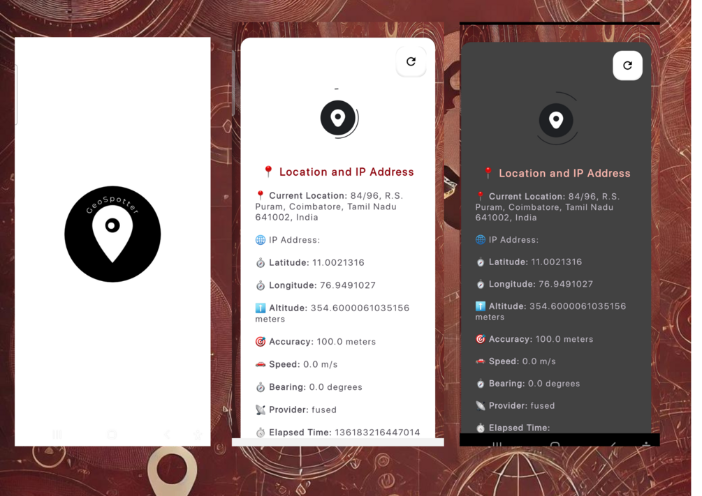 Android App - Location Finder and Ip address