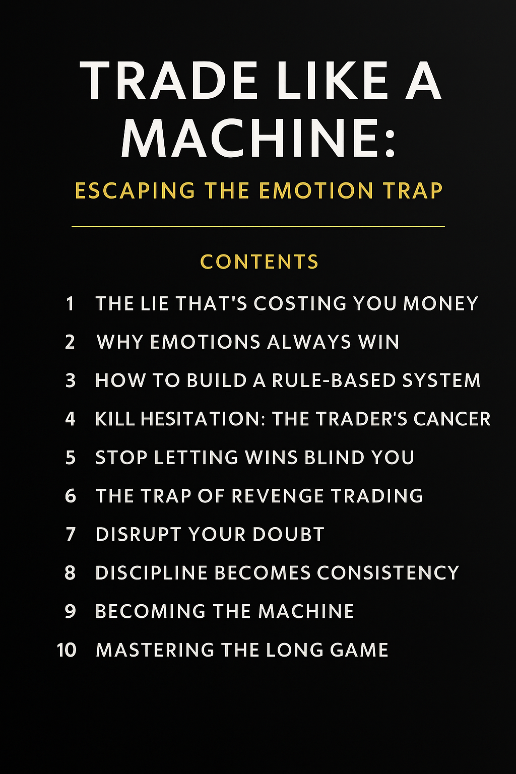Trade Like a Machine: Escaping the Emotion Trap