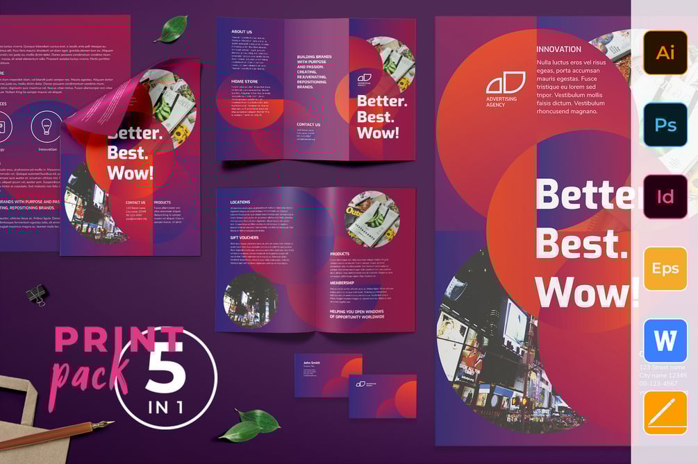 Advertising Agency Print Pack Templates | Instant Download, Editable ...