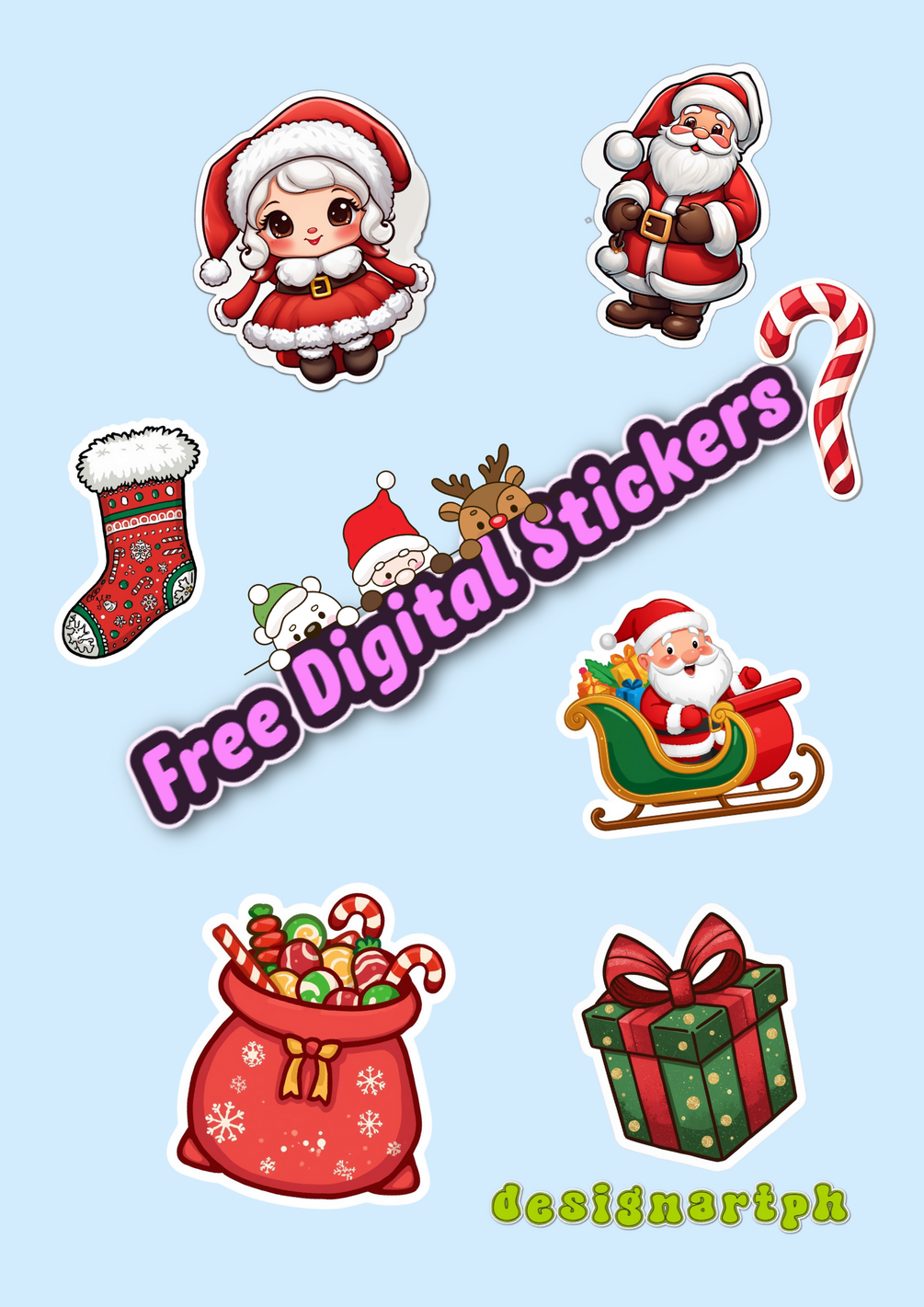 Christmas Coloring Book with Free Stickers