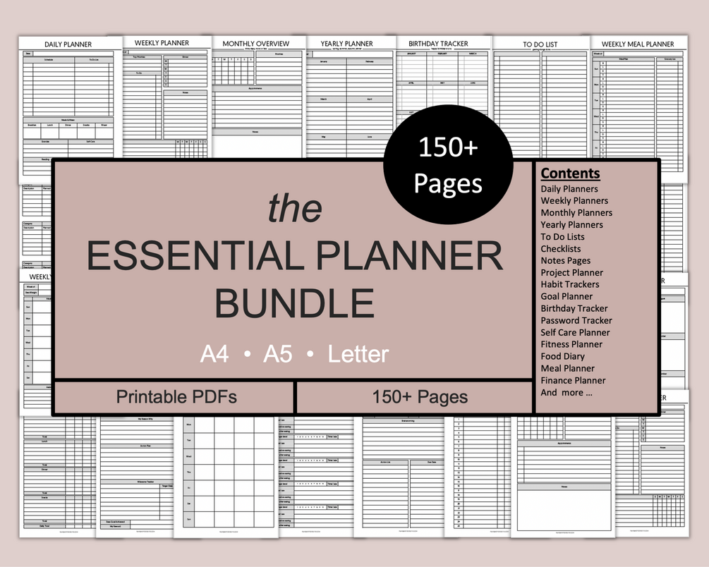 The Essential Printable Planner Bundle