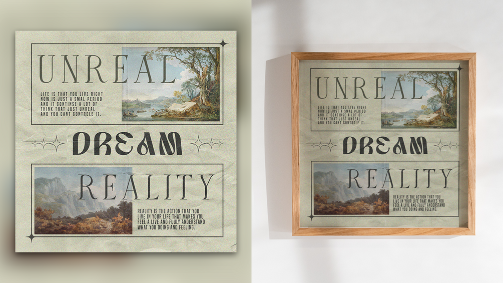 Unreal Dream Reality Poster (1080x1080) - Free Download (PNG & PSD)
