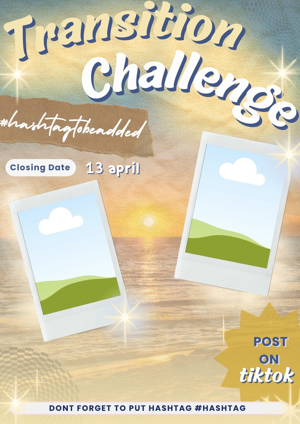 Customizable Transition Challenge Poster | Canva Editable