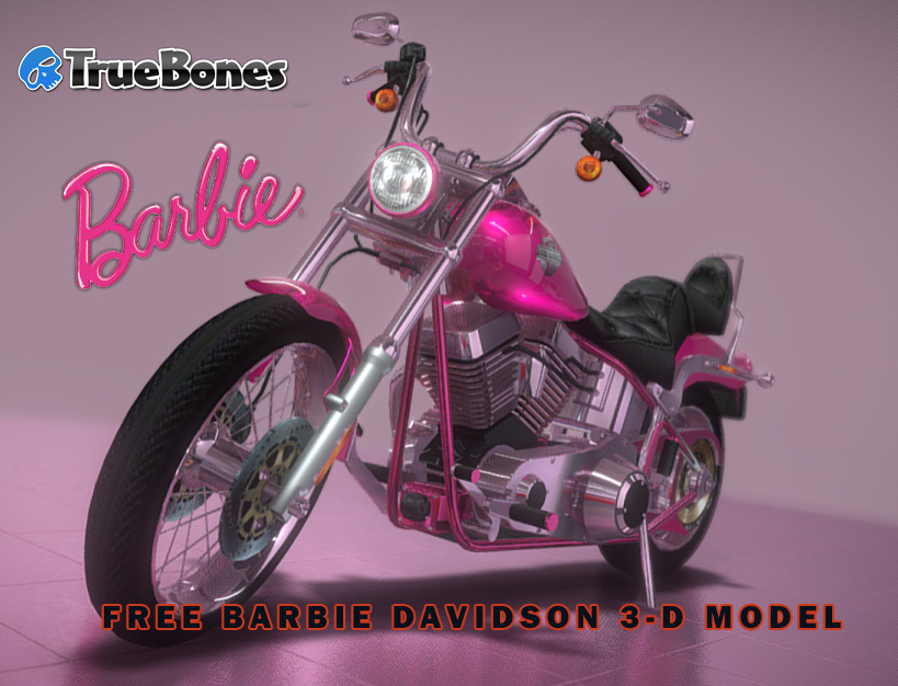 NEW FREE 💗Barbie-Davidson💗 3-D MODEL for DOWNLOAD ... - Truebones ...