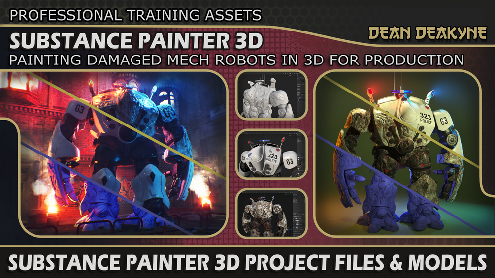 Painting Damage with Mech Robots In Substance Painter / ASSETS ONLY ...