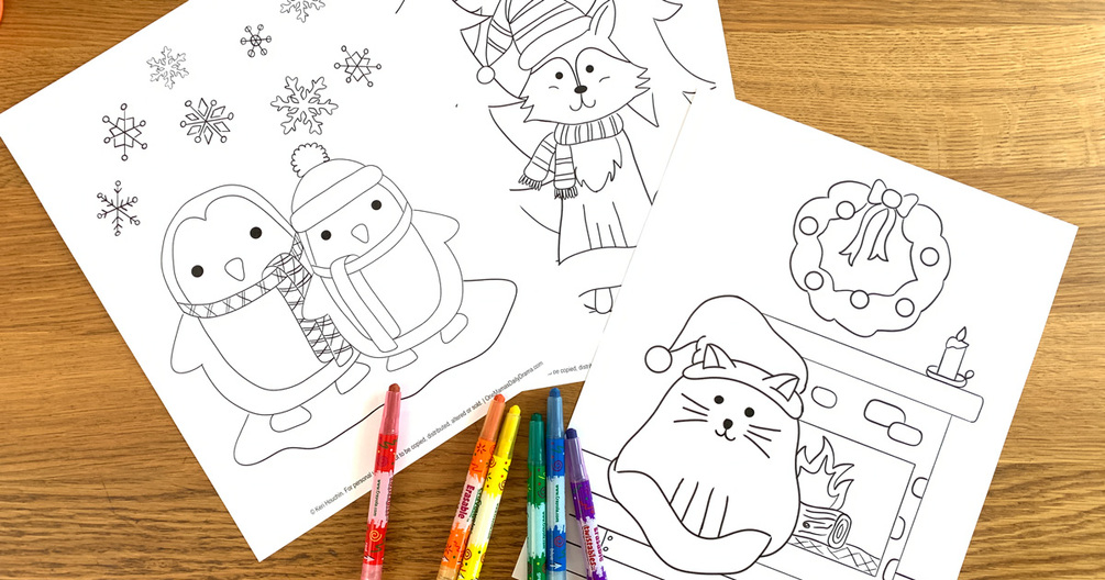 Cute Christmas Coloring Pages